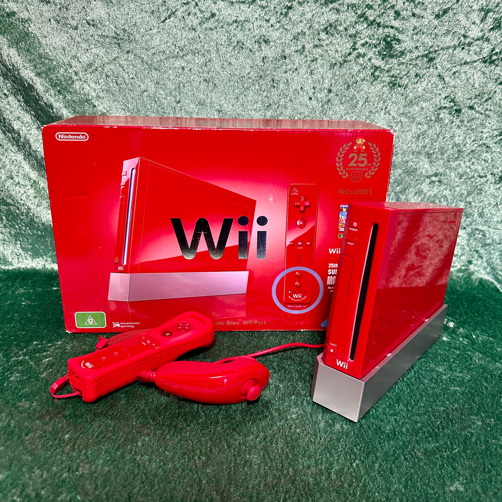 LIMITED EDITION Nintendo Wii Console (Red) + New Super Mario Bros ...